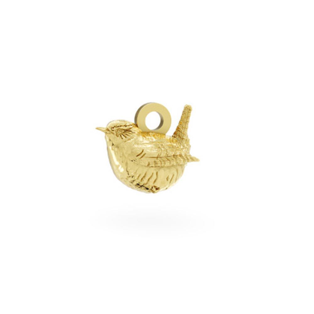 Blackbird Jewellery | Wildlife Gifts | Gold Vermeil Wren Charm