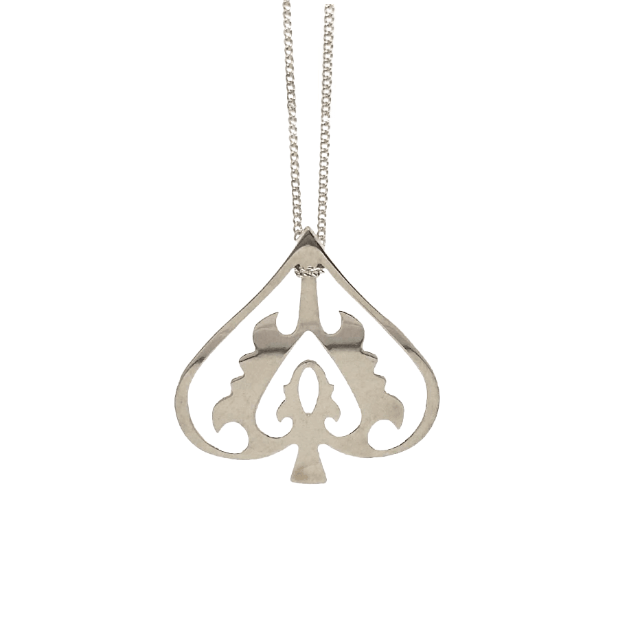 Sterling Silver Ace of Spades Necklace – Medium | Blackbird Jewellery