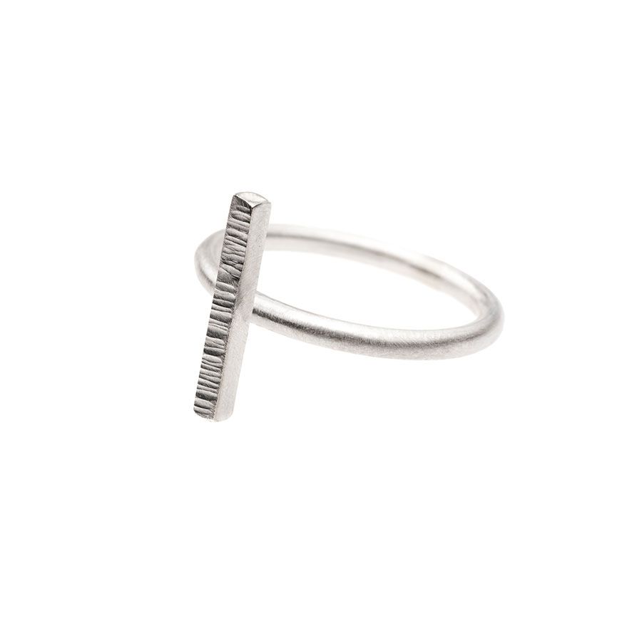 Sterling Silver Vertical Bar Ring | Gift for her | Blackbird Jewellery